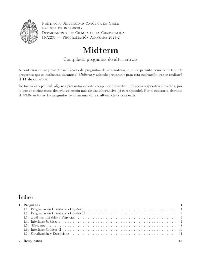 Compilado Midterm | PDF | Python (lenguaje de programación) | Ingeniería Informática