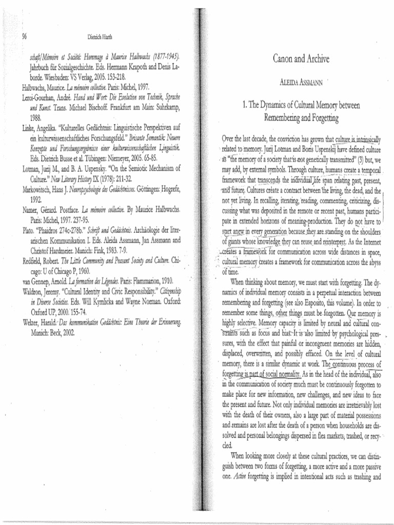 Aleida Assmann Cultural Memory-1 | PDF