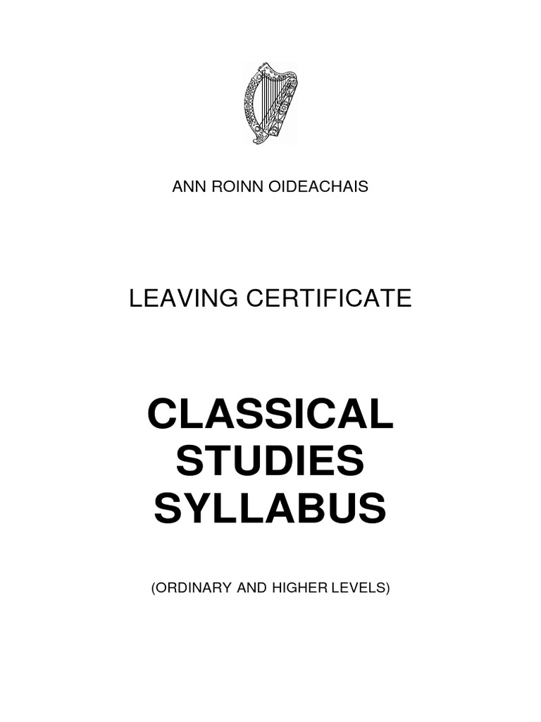 SCSEC10 ClassicalStudies Syllabus Eng | PDF | Virgil | Greek Mythology