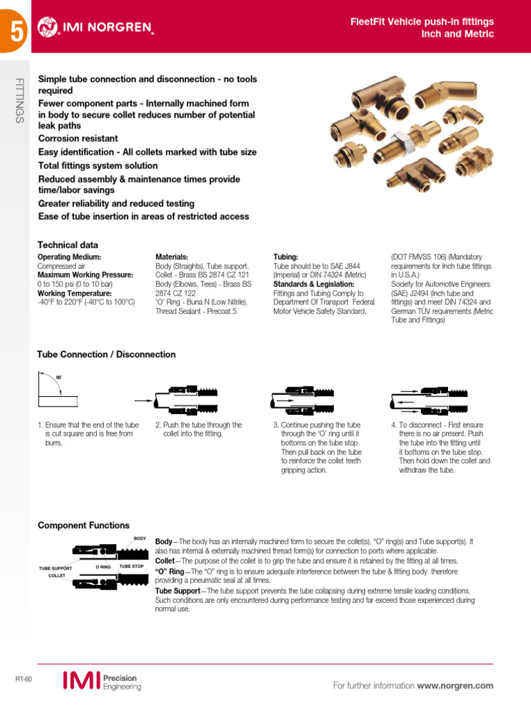 Fleetfit Vehicle Fittings | PDF | Pipe (Fluid Conveyance ...