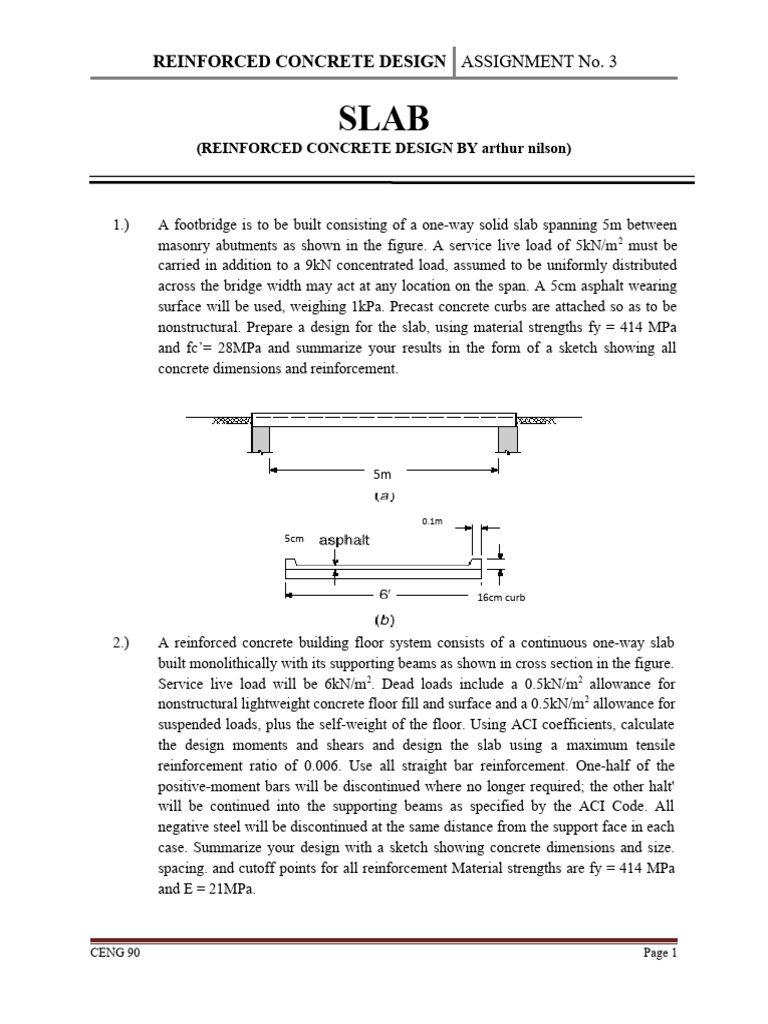 RCD-Assignment-3-SLAB | PDF | Concrete | Beam (Structure)