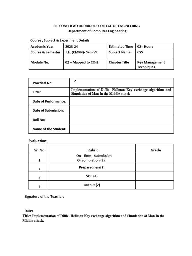 9555_CSS_exp2 | PDF | Key (Cryptography) | Cryptography