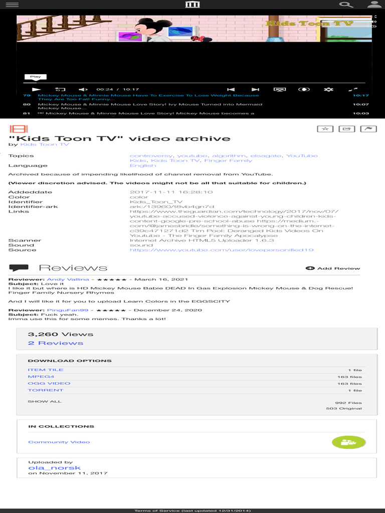 Kids Toon TV Video Archive Kids Toon TV Free Download, Borrow, and Streaming Internet Archive ...