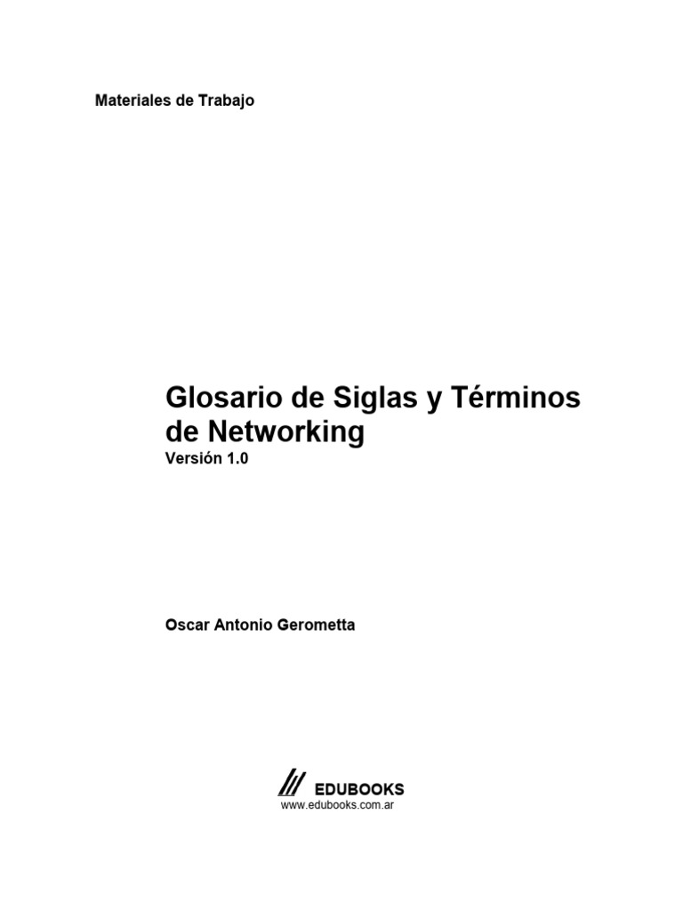 04 Glosario de Siglas y Terminos de Networking | PDF | Enrutador ...