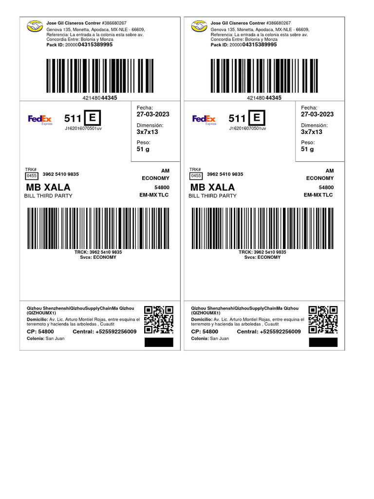 Shipment Labels 230328004650 230328 004706 | PDF | Grupo Volkswagen