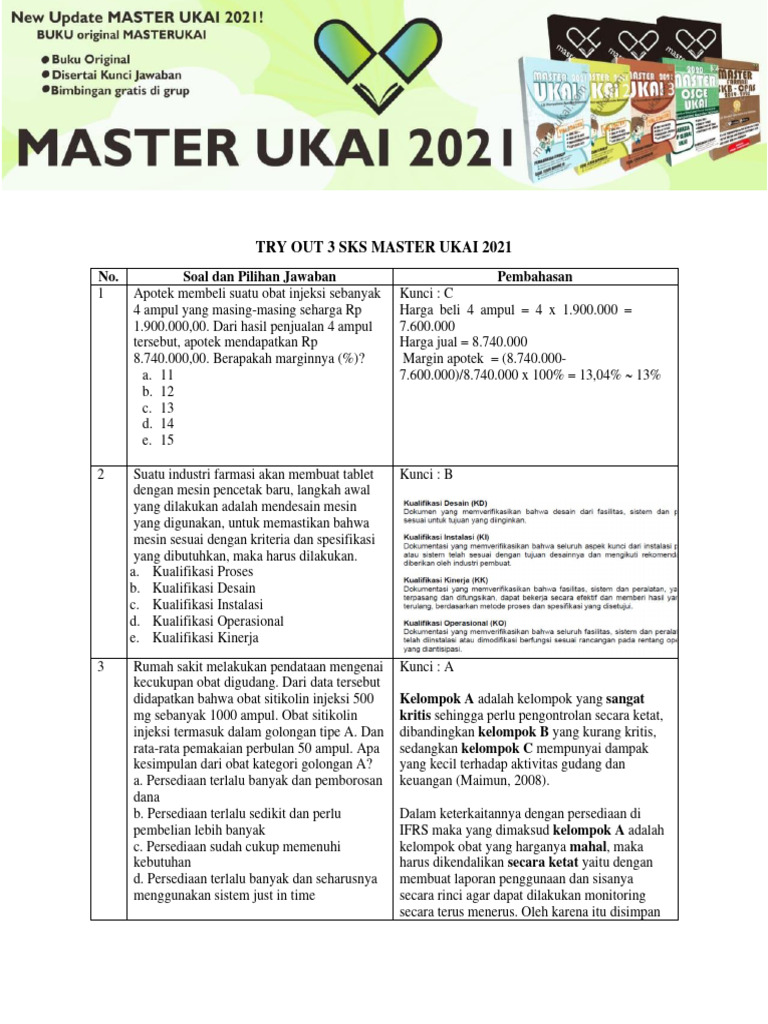 3 TRY OUT SKS MASTER UKAI 2021 | PDF