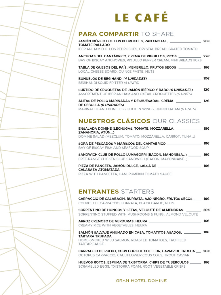 Carta Le Cafe | PDF | Cocina occidental | Cocina