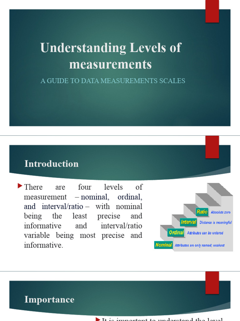 Levels of Measurements | PDF | Level Of Measurement | Measurement