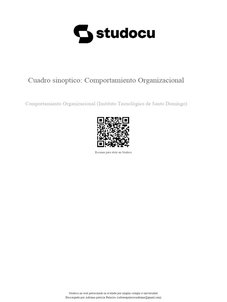 Cuadro Sinoptico - Comportamiento Organizacional | PDF | Comportamiento ... Cuadro Sinoptico - Comportamiento Organizacional | PDF | Comportamiento ...