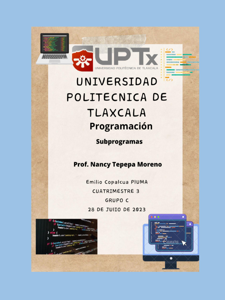 Subprogramas | PDF | Sustracción | Multiplicación