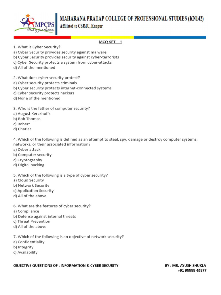 Iandcs Mcq Set 1 Pdf Security Computer Security 