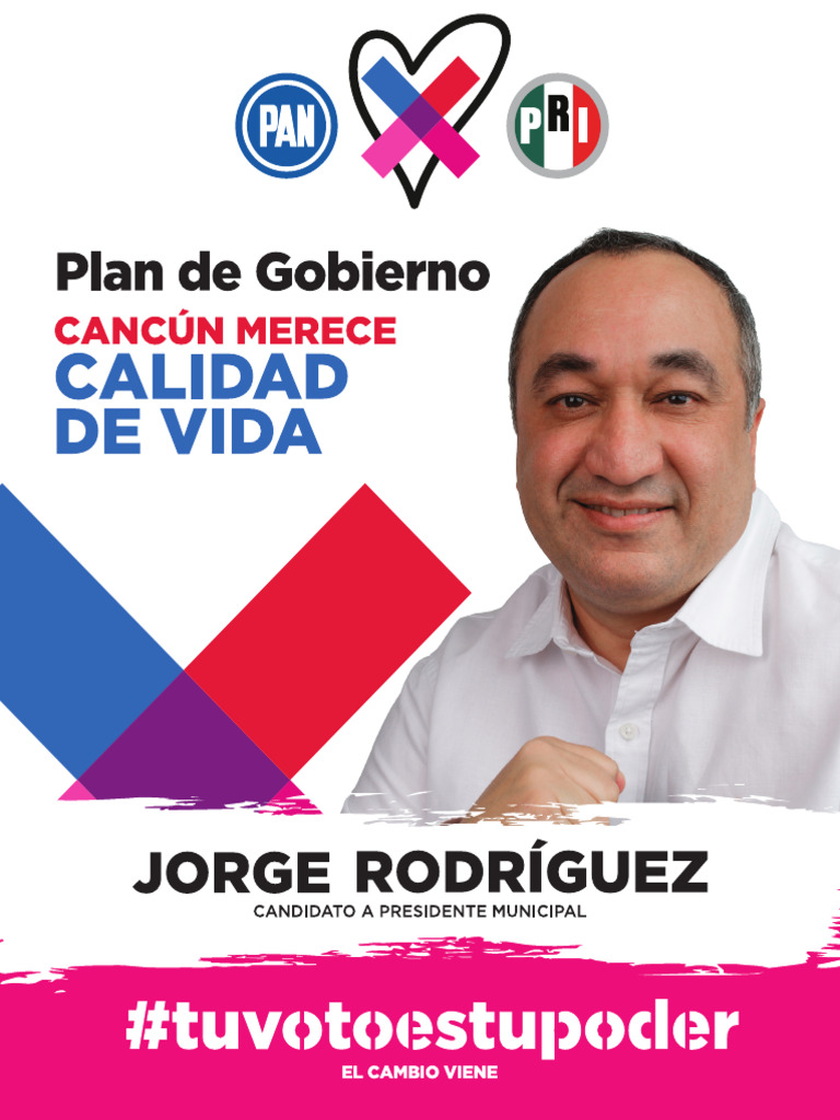 Plan de Gobierno de Jorge Rodríguez para Cancún | PDF