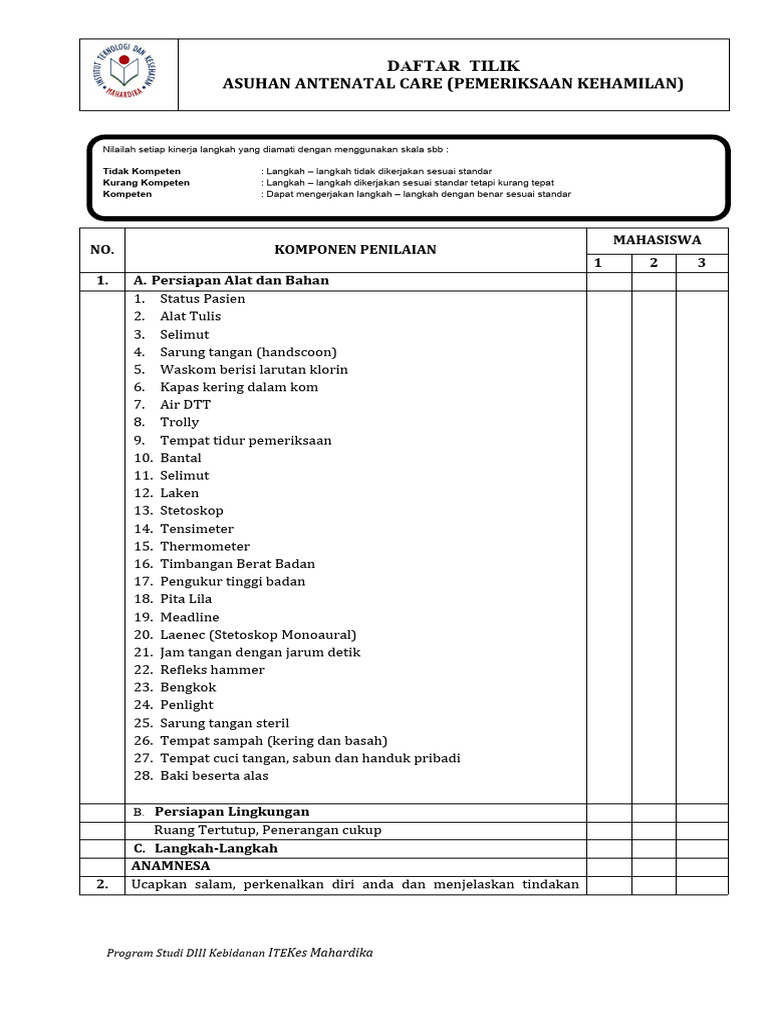 Daftil ANC | PDF | Pengembangan Diri | Kesehatan Holistik