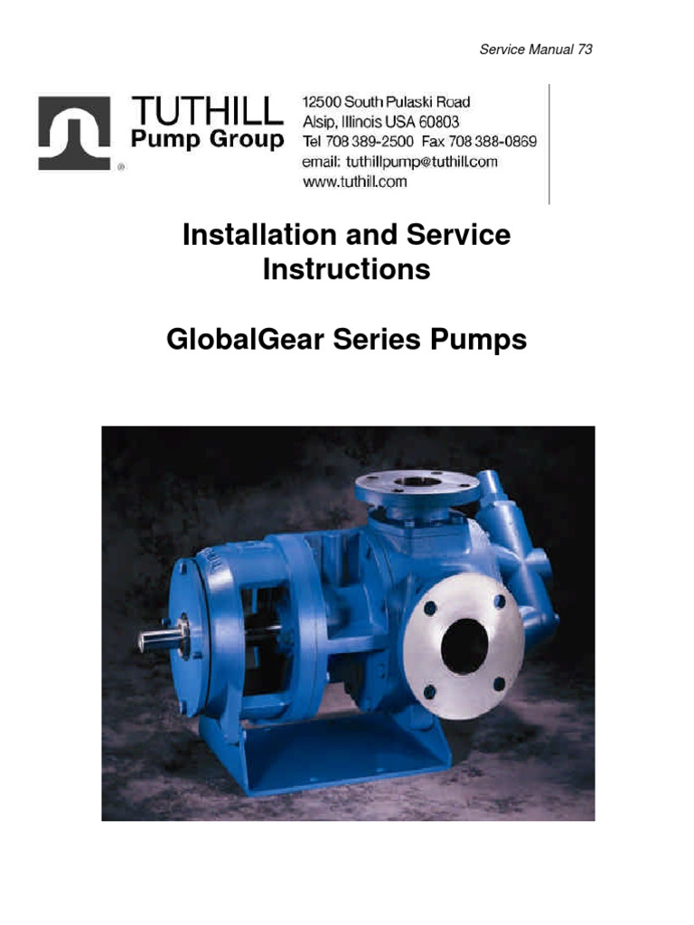 03 GlobalGear Series IOM Manual 2001 | PDF | Pump | Bearing (Mechanical)