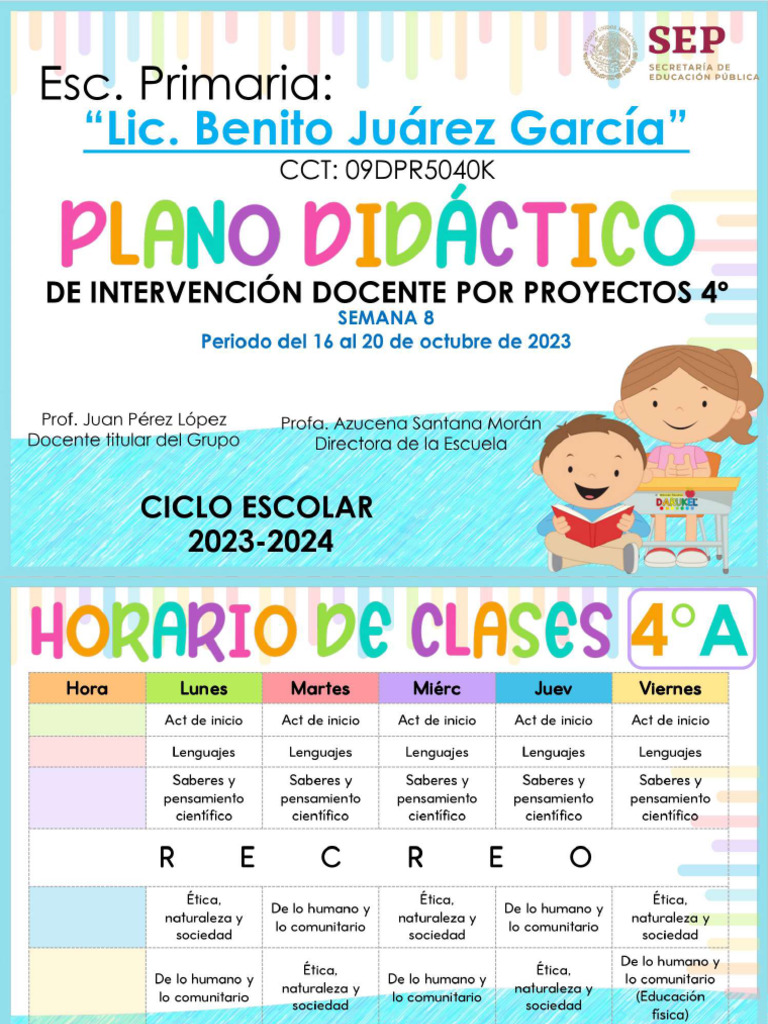 4° SEM8 CRONOGRAMA PLANEACIÓN DOCENTE DARUKEL 23-24 - Compressed | PDF
