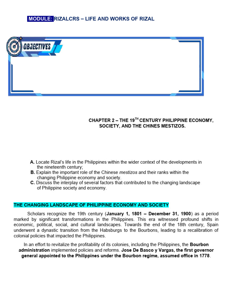 Chapter 2 - The 19TH Century Philippine Economy, Society, and The ...
