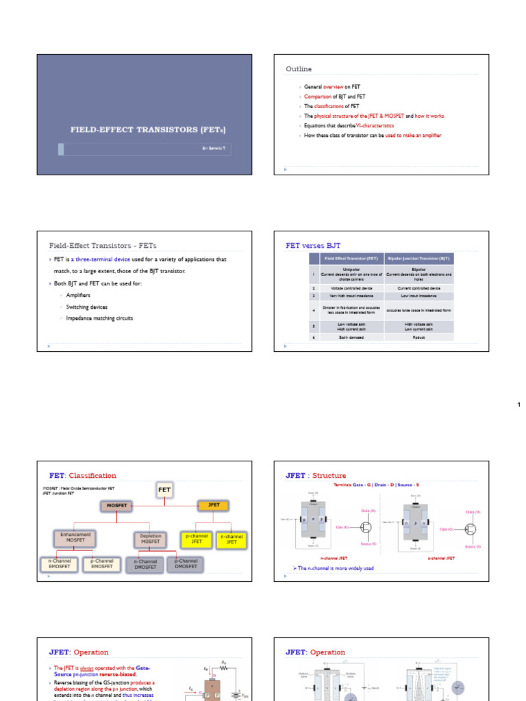 8.PPT Fet | PDF | Field Effect Transistor | Mosfet