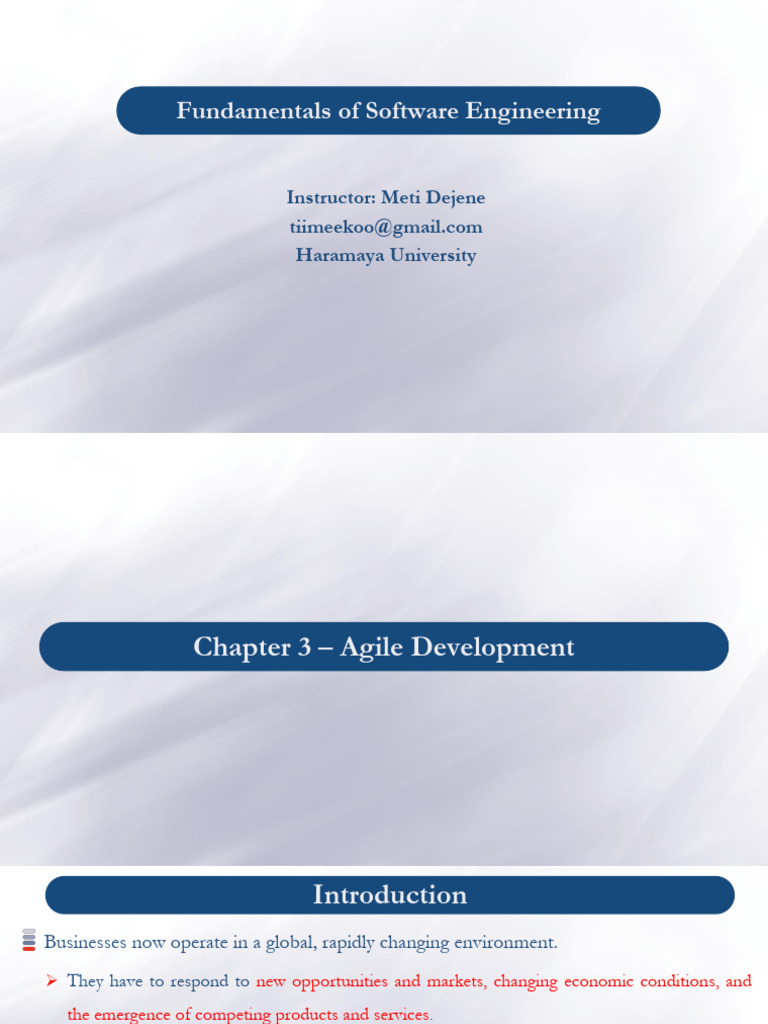FSeng Chapter 3 - Agile Development | PDF | Agile Software Development ...