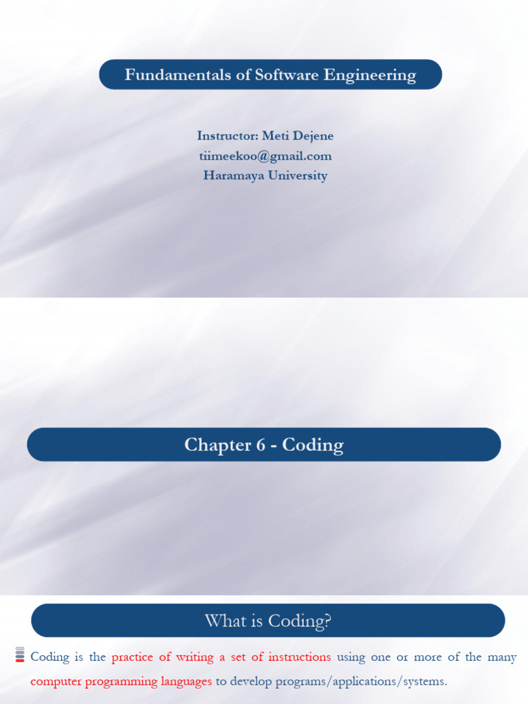 FSeng Chapter 6 - Coding | PDF | Computer Programming | Software Development