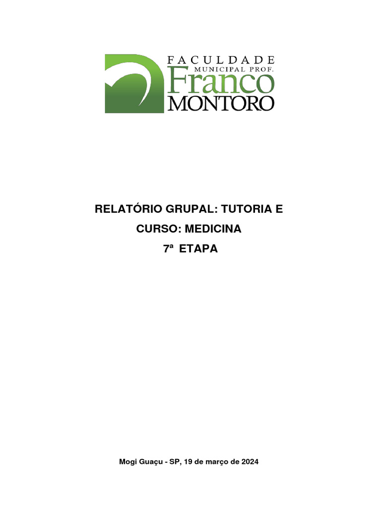 UCXX SP3 Relátorio Final | PDF | AVC | Isquemia