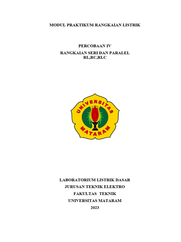 Modul P4 Praktikum Rangkaian Listrik | PDF | Sains & Matematika