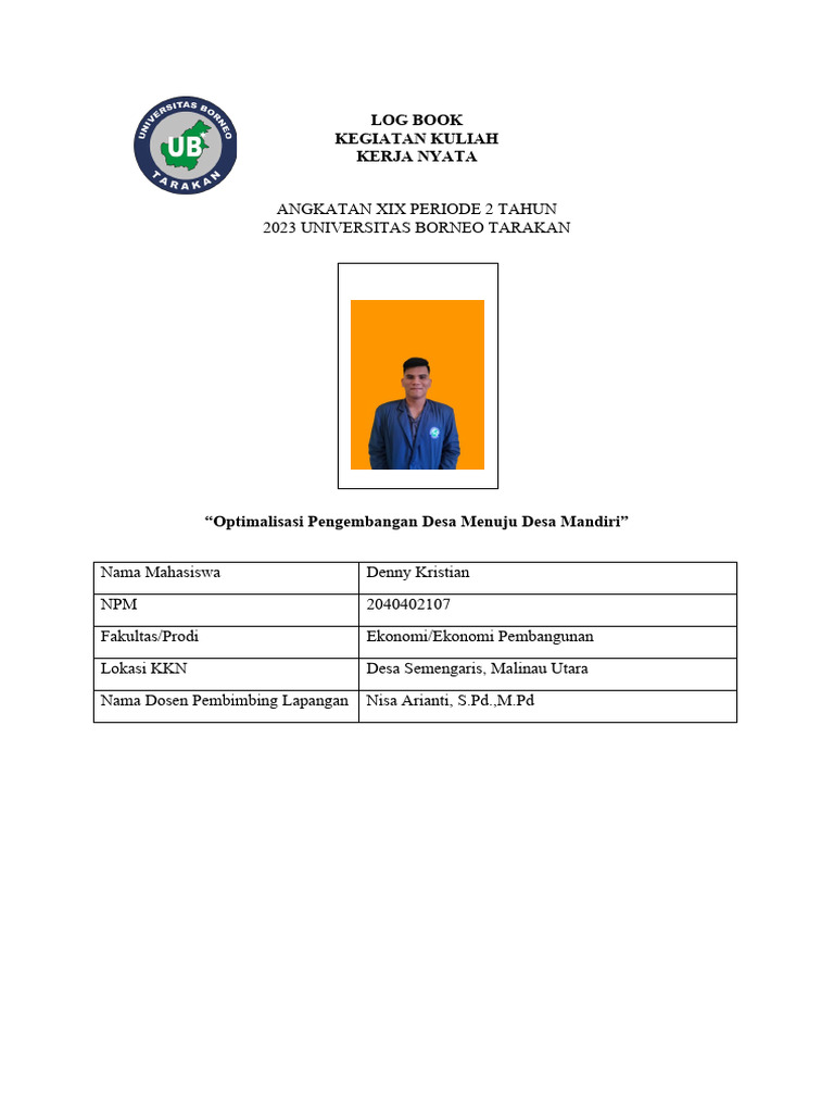 Den LOG BOOK KKN IX | PDF