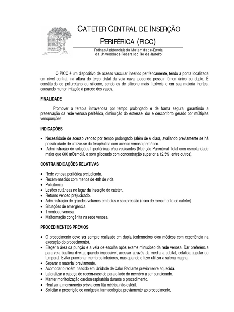 cateter_central_de_insercao_periferica_picc | PDF | Veia ... cateter_central_de_insercao_periferica_picc | PDF | Veia ...