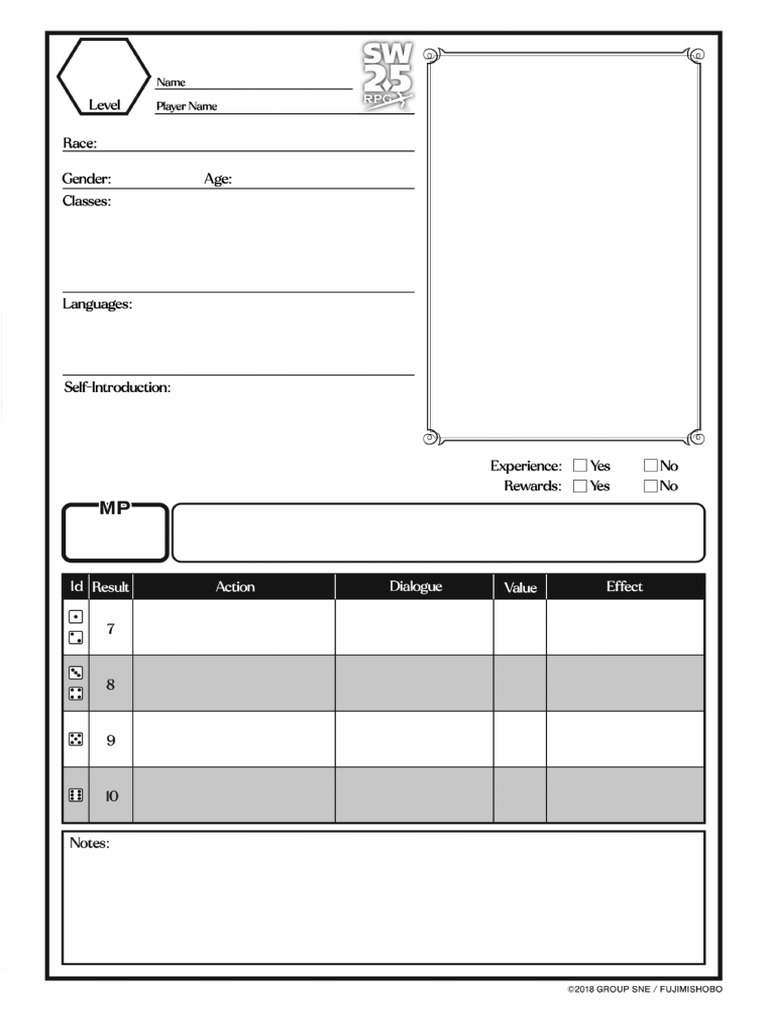 SW2.5 Fellow Sheet | PDF