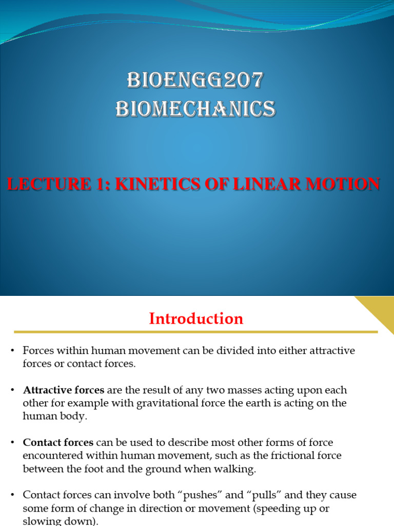Lecture 2 - Kinetics of Linear Motion33 | PDF | Force | Momentum
