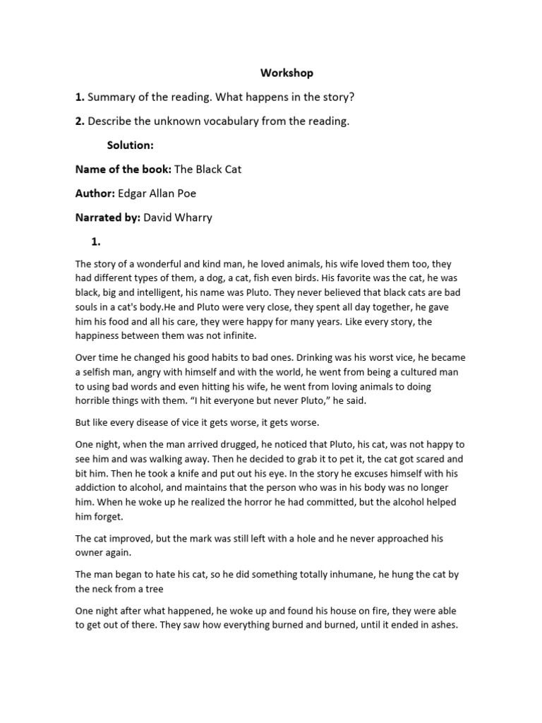 The Black Cat English 5 Phase. | PDF