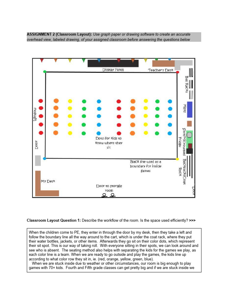 Assignment 2 Classroom Layout - 2 | PDF | Games & Activities
