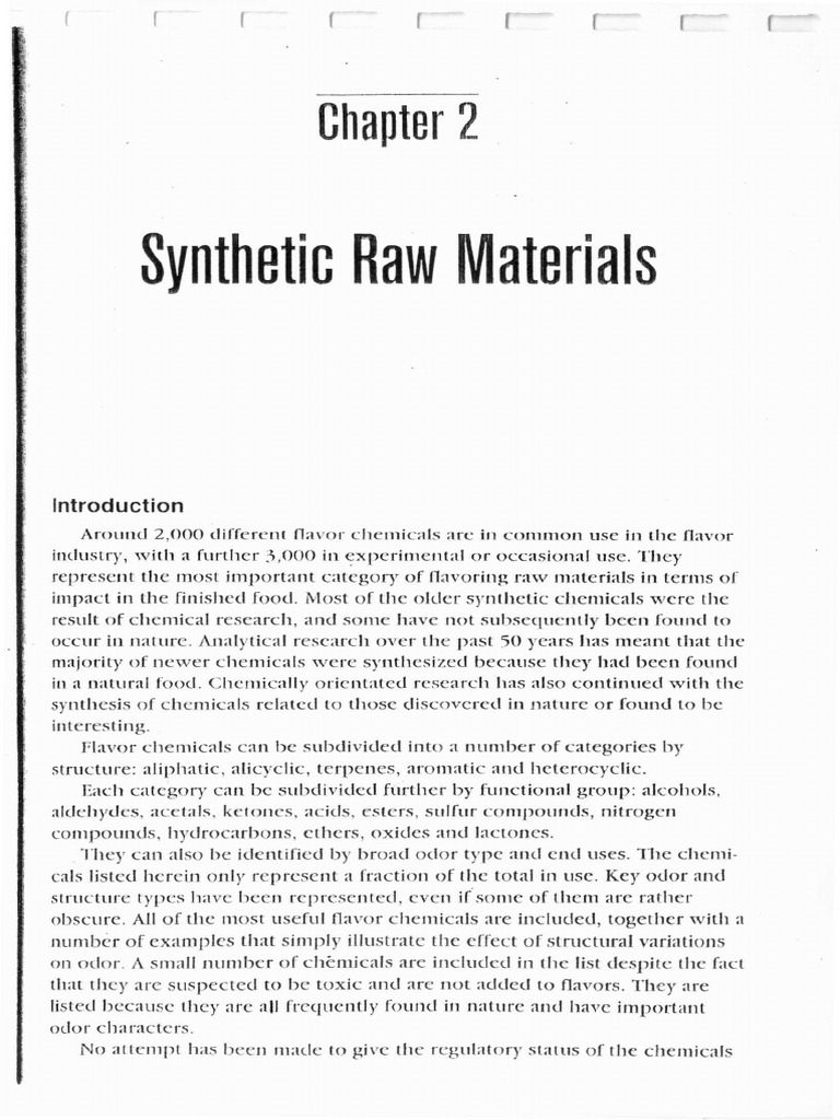 Chapter 2 - Synthetic Raw Materials | PDF