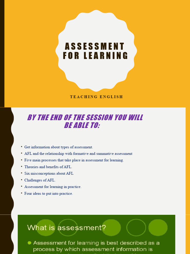 Assessment For Learning 30 Dec | PDF | Educational Assessment | Learning