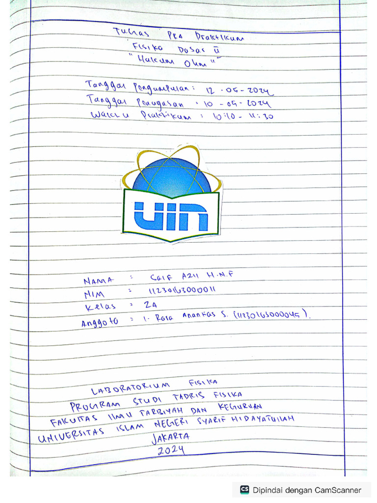 2a - 11 - Saif Azil - Pra Hukum Ohm | PDF