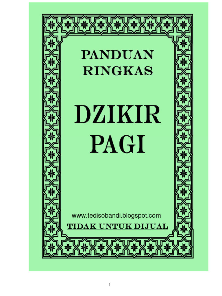 Panduan DZIKIR PAGI | PDF | Kesehatan Holistik | Agama & Spiritualitas
