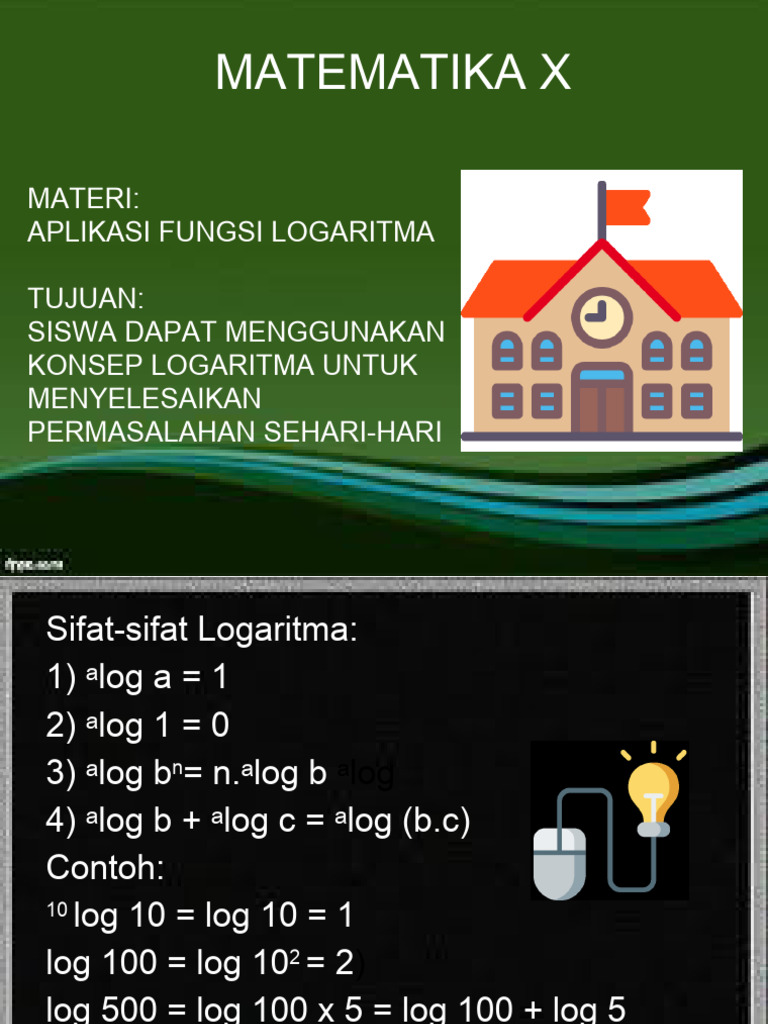 Aplikasi Logaritma | PDF | Metode & Bahan Ajar