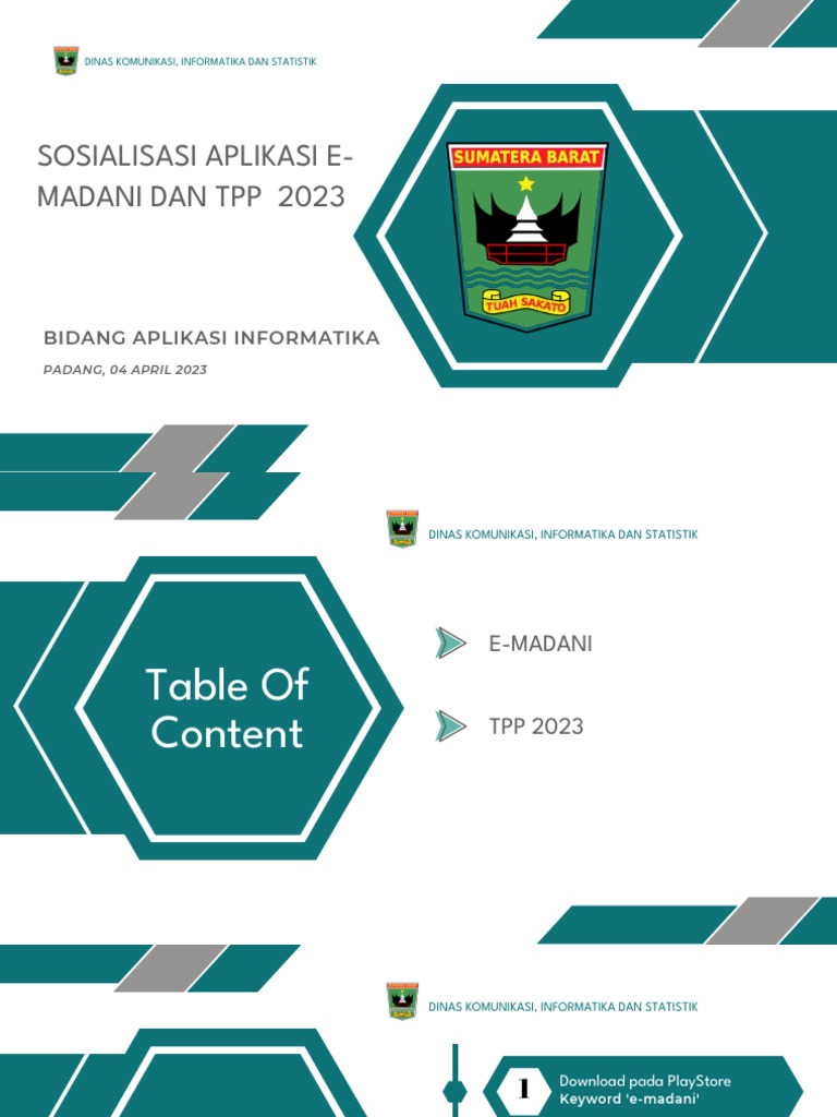 Sosialisasi Aplikasi E-Madani Dan TPP 2023 | PDF | Ilmu Sosial | Komputer