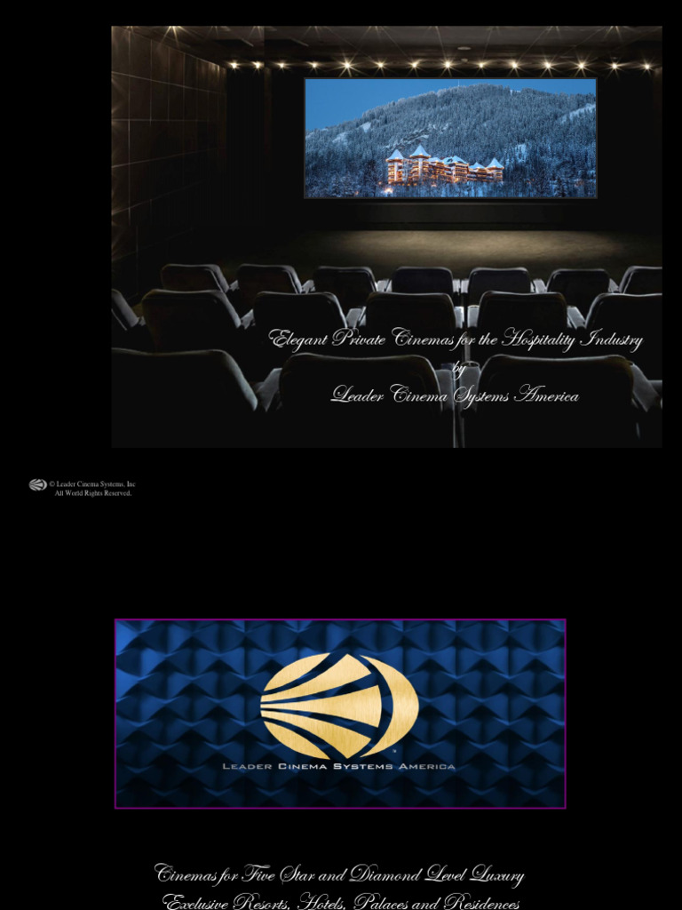 Leader Cinema For Hospitality Industry 34 Pages | PDF | Movie Theater ...