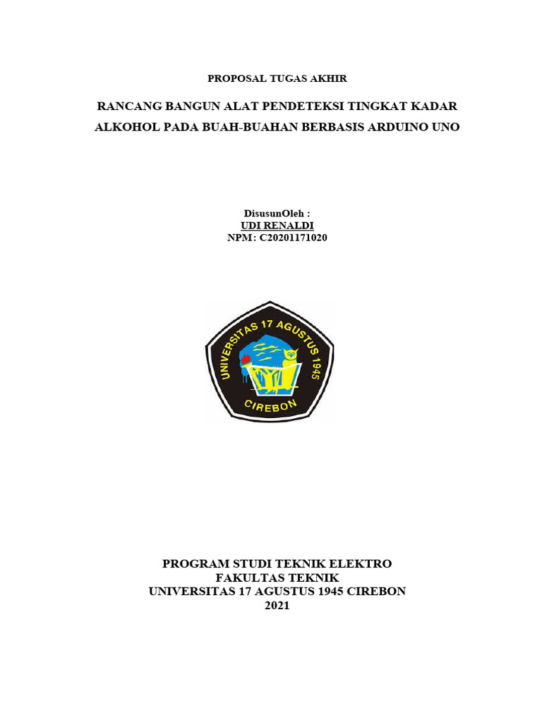 Proposal Tugas Akhir Udi Renaldi | PDF