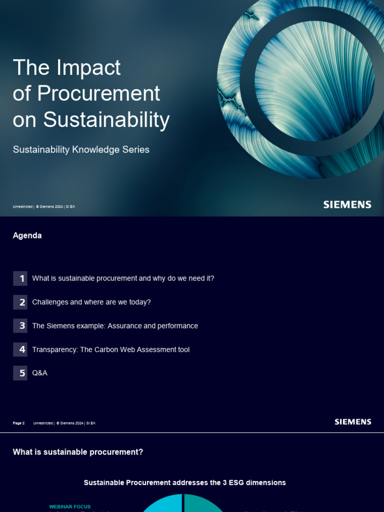 Sustainable Procurement's Role in ESG | PDF | Carbon Footprint | Supply ...