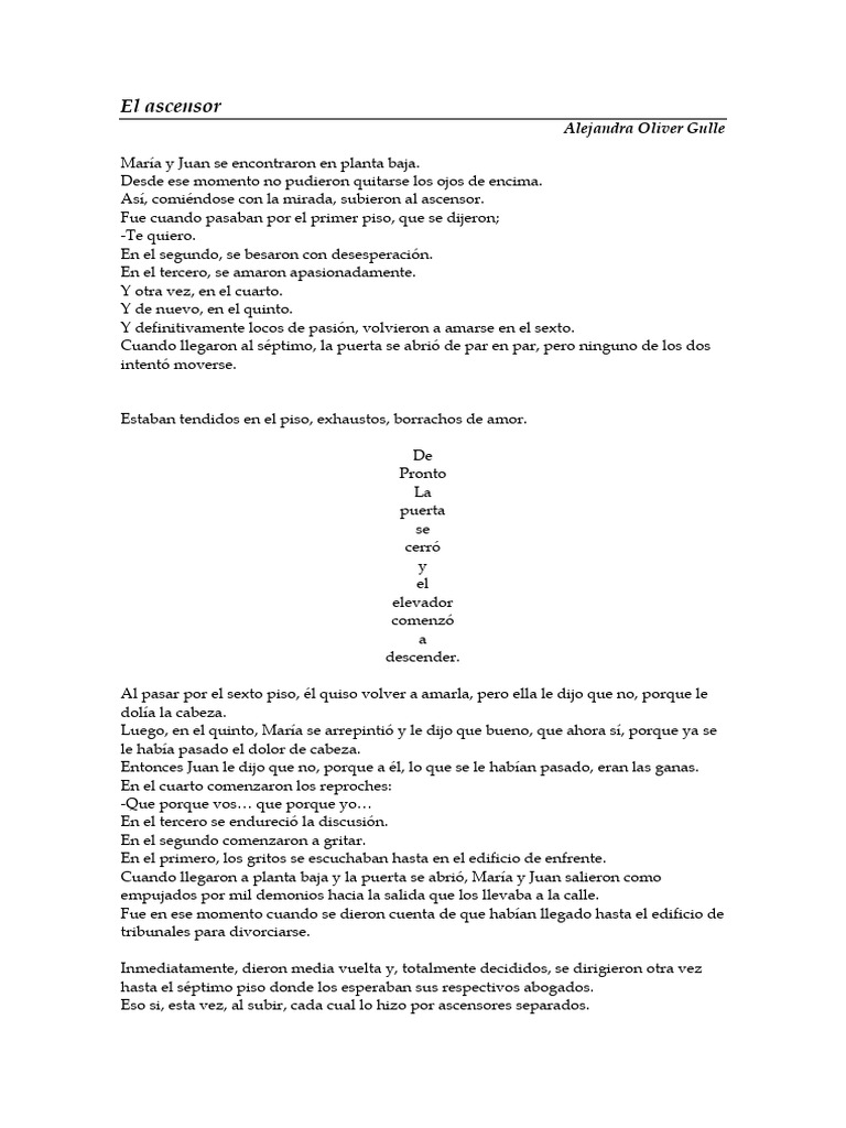 El Ascensor | PDF