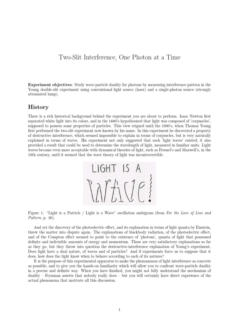 Two Photon Interference | PDF | Diffraction | Photon