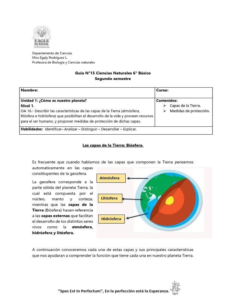 Guia N15 Ciencias Naturales 6 Basico 2021 - 71 - 0 | PDF | Tierra | Atmósfera