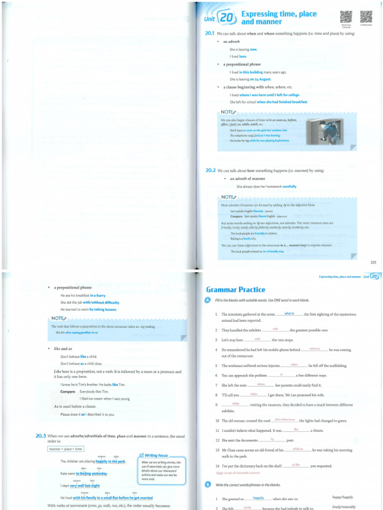 Grammar Unit 20 Ans | PDF