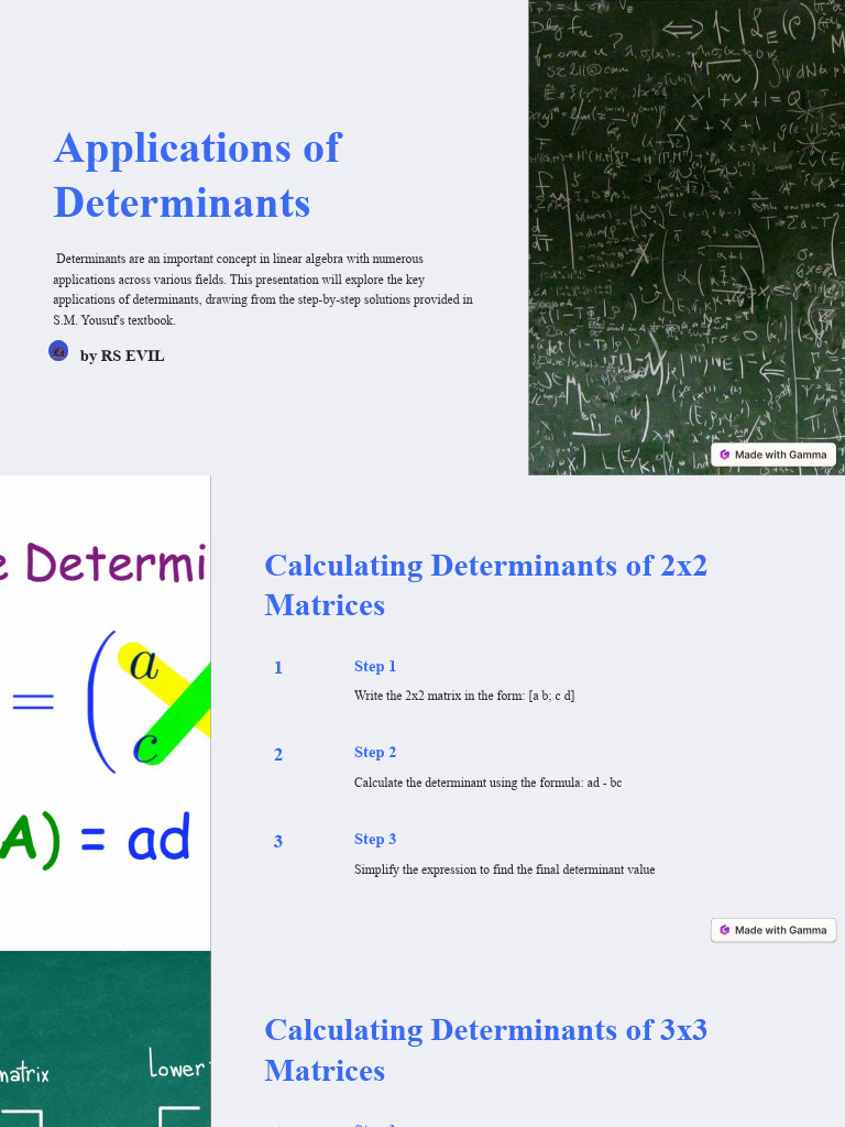 Applications of Determinants | Download Free PDF | Determinant | Matrix (Mathematics)