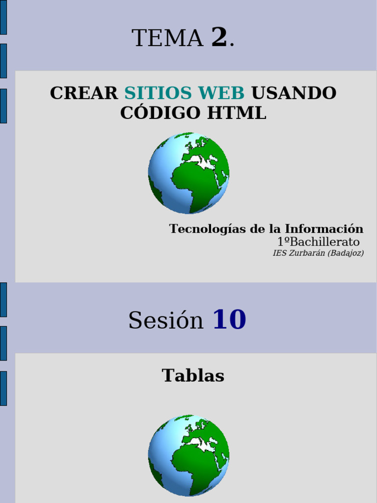 Tablas Html5 | PDF