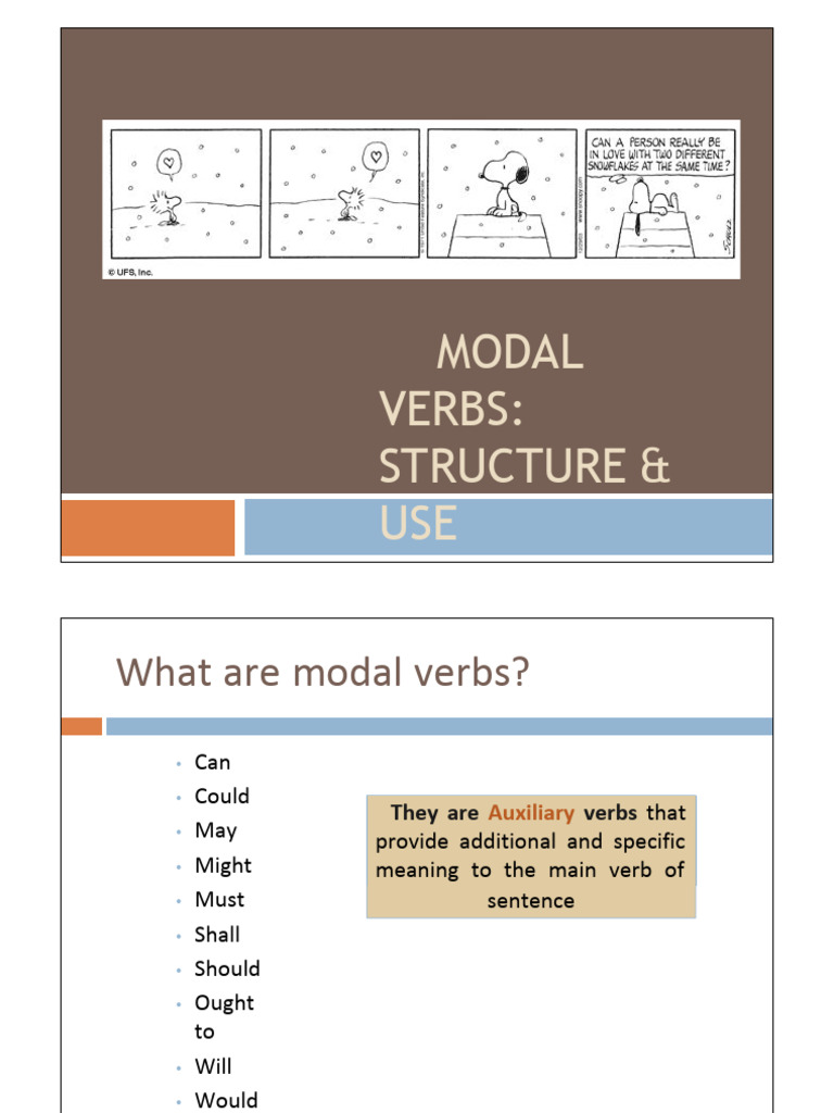 Modals | PDF | Verb | Semantic Units