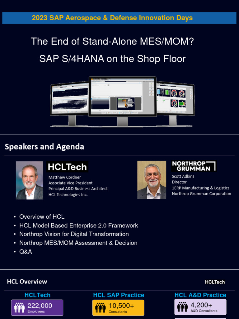 2 - The End of Stand-Alone MES-MOM Extending SAP S-4HANA Directly To ...