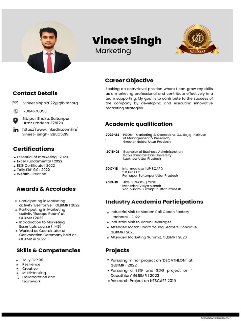 Vineet Singh Resume PDF | PDF