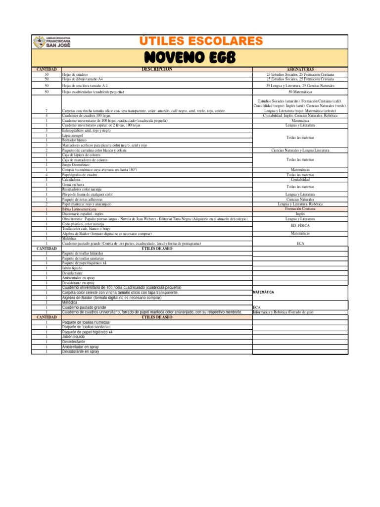 Noveno Egb | PDF | Cuaderno | Color